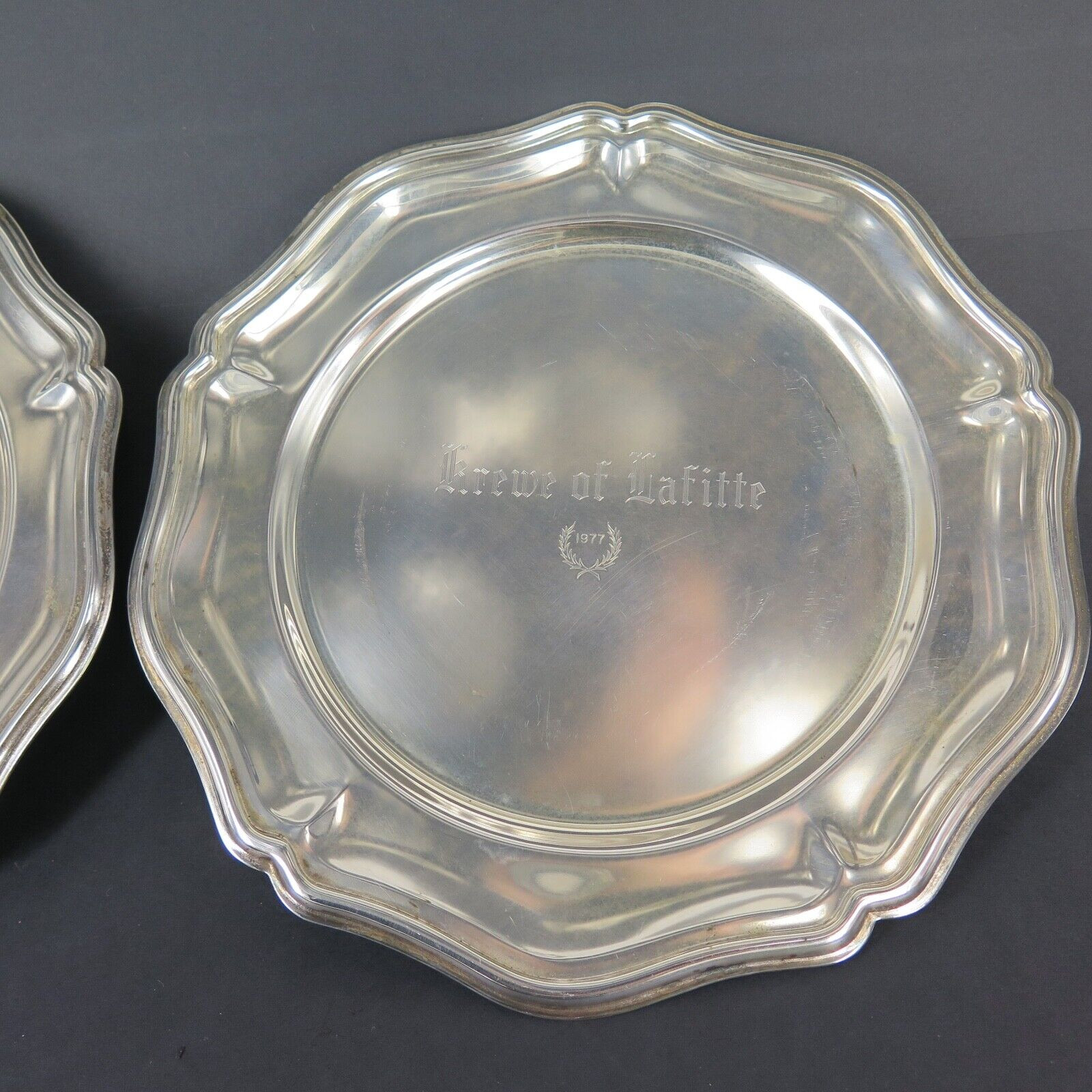 1977 Silverplate Private Society 'Krewe of Lafitte' Presentation Plates ...