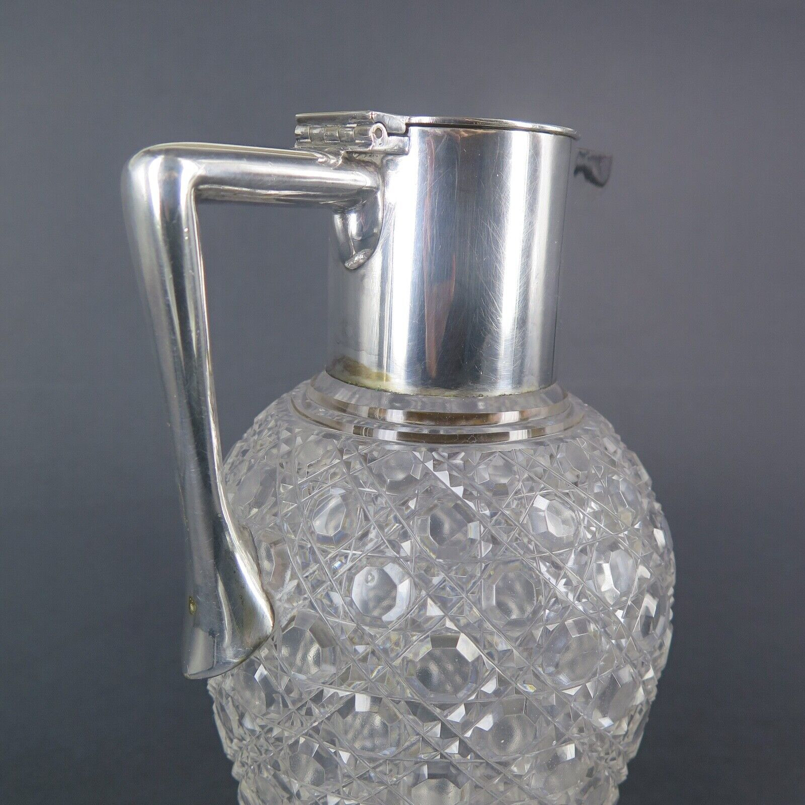 Vintage Crystal and Silverplate Claret Jug - Harrington & Co.