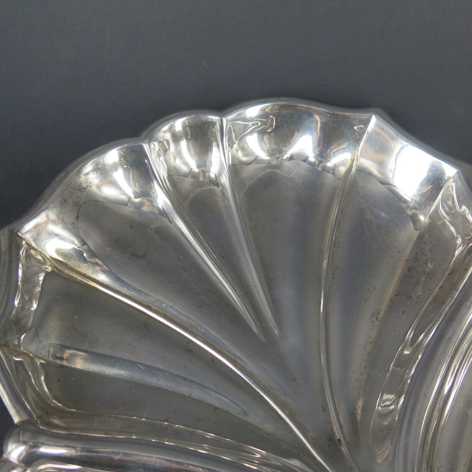 Vintage Silverplate Lily Pad Tri-Compartment Serving Platter ...