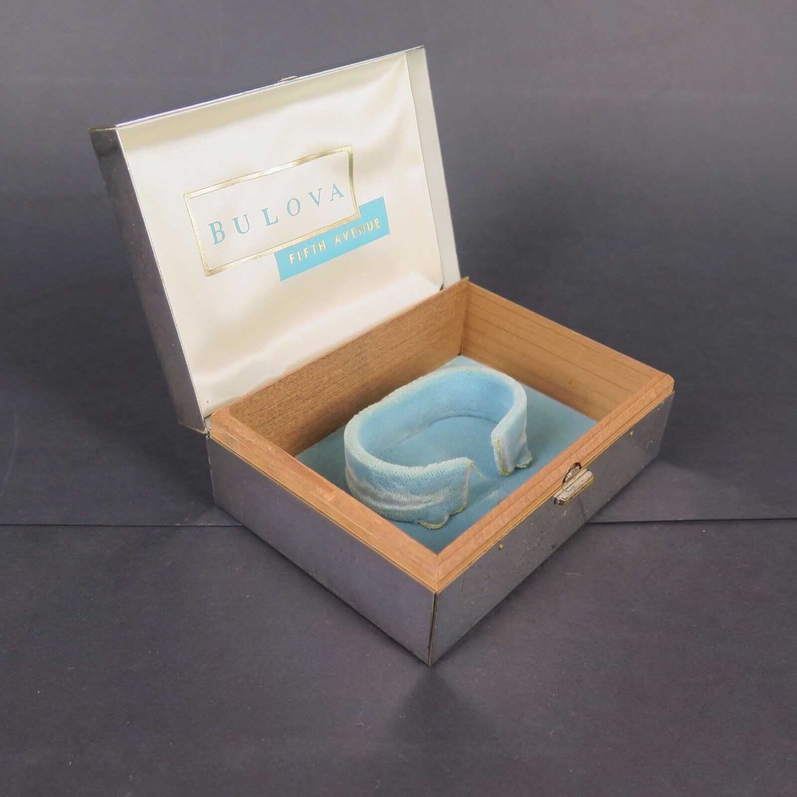 Vintage Bulova Fifth Ave Watch Display Box WIth Chrome Exterior ...