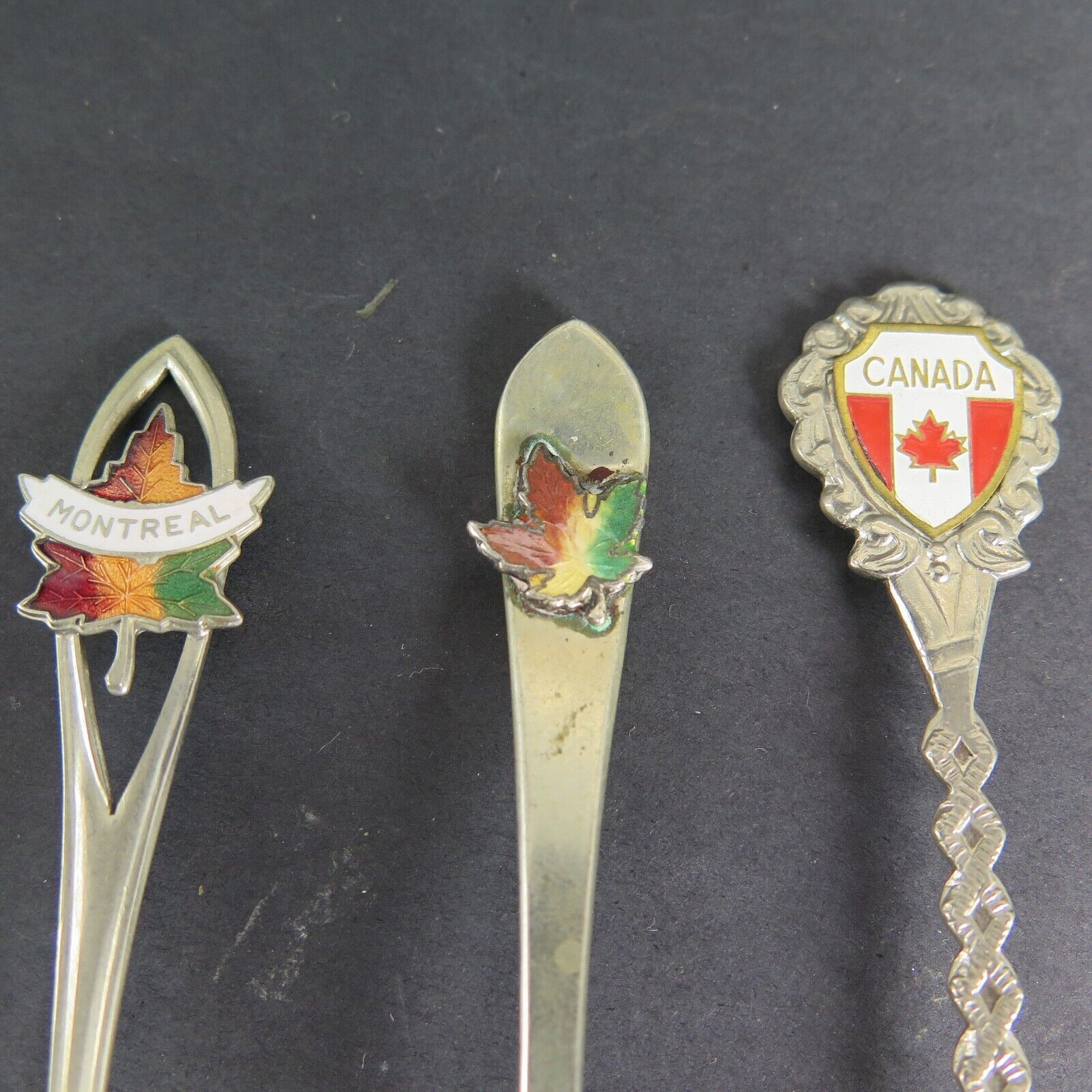 Three Vintage Silverplate Canadian Souvenir Spoons - Harrington & Co.
