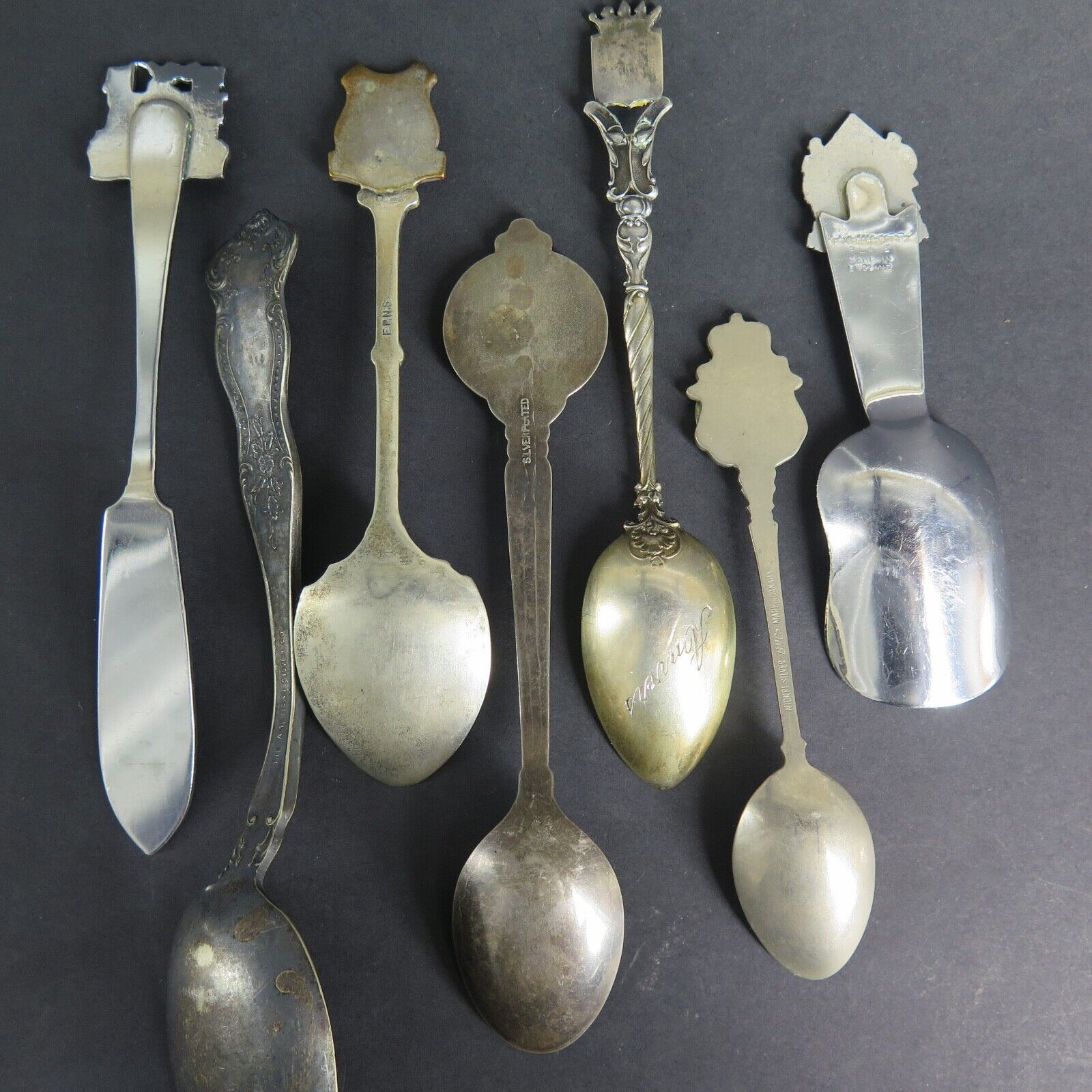 Good Group Lot of Souvenir Spoons from UK / Great Britain - Harrington ...