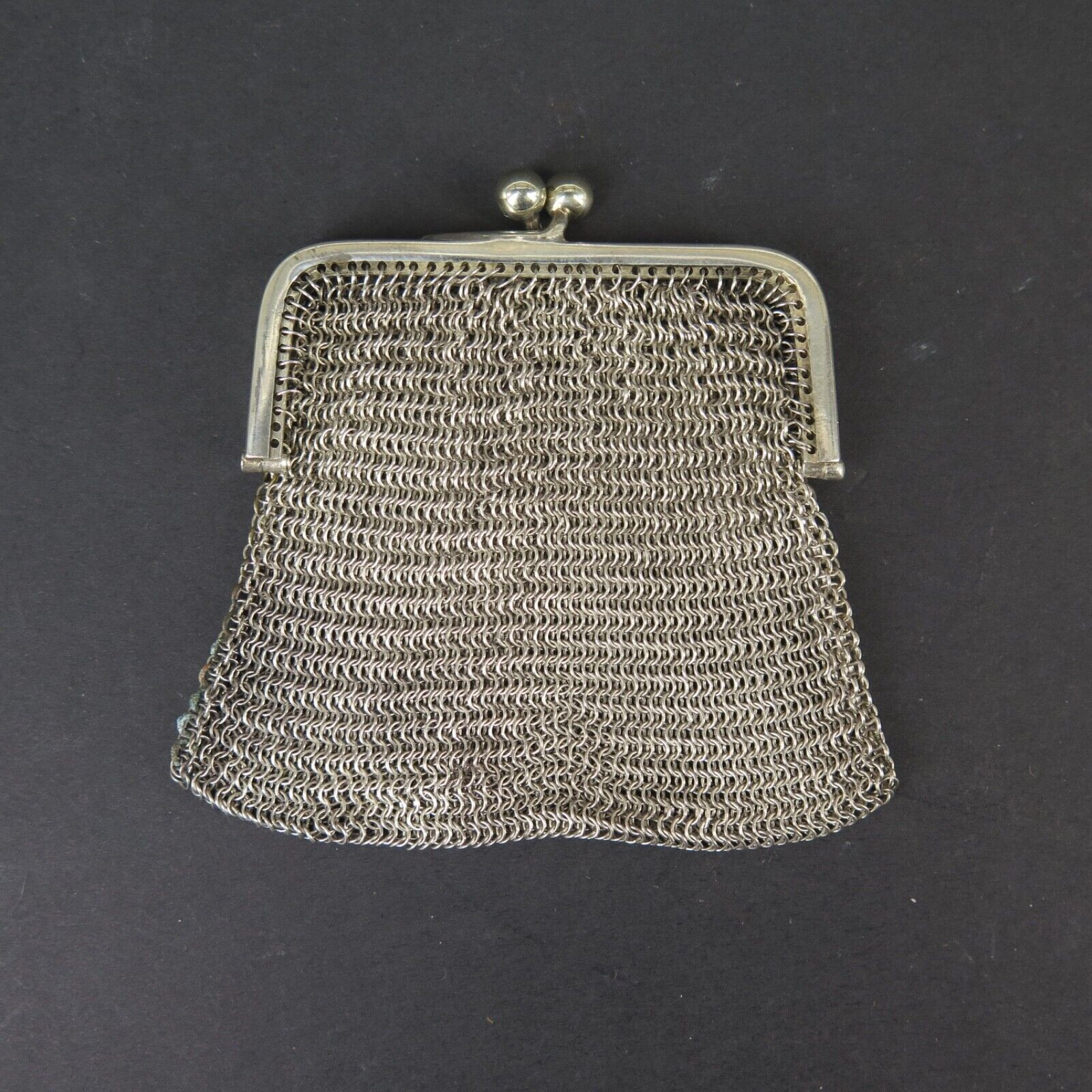 Small Antique .800 Continental Silver Chainmail Mesh Coin Purse ...