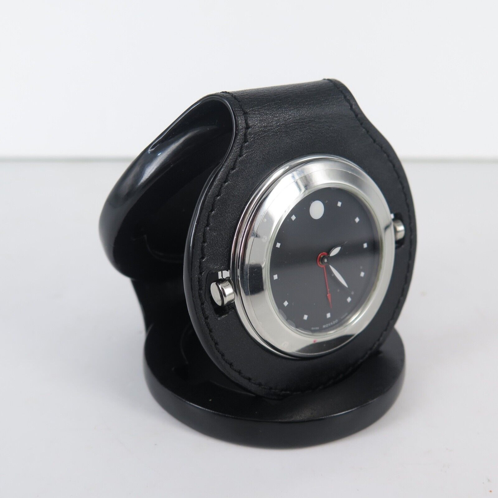 Movado Museum Quartz Desk Clock Watch in Magnetic Storage Case ...