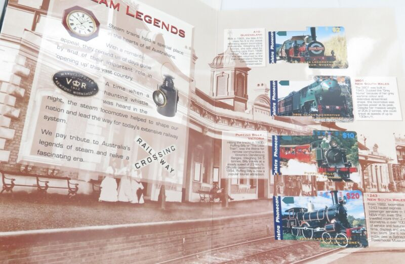 1990s Telstra Phonecard L/Edition Unused Mint Set 4 + Folder "Steam ...
