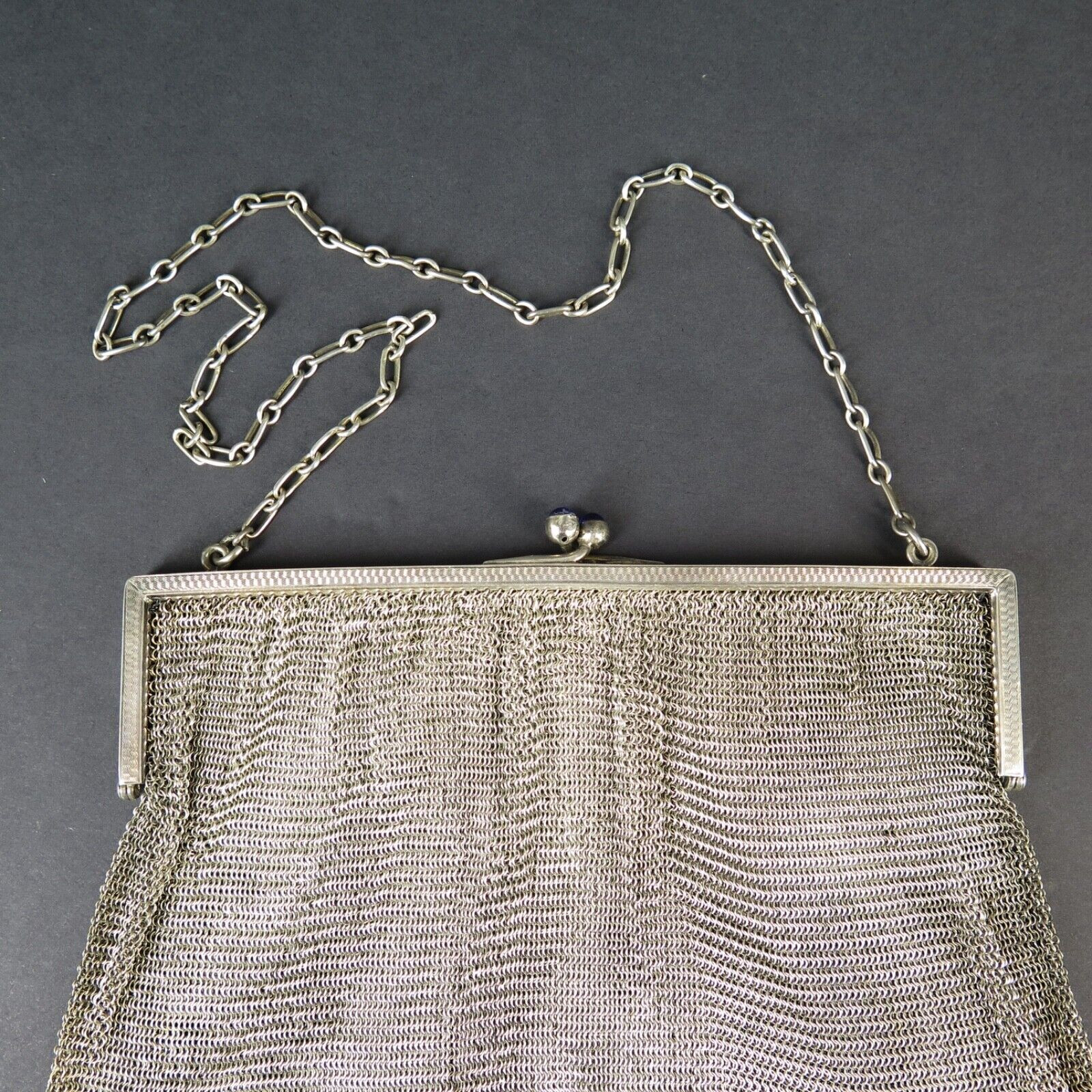 Antique Sterling Silver Chainmail Mesh Purse - Harrington & Co.