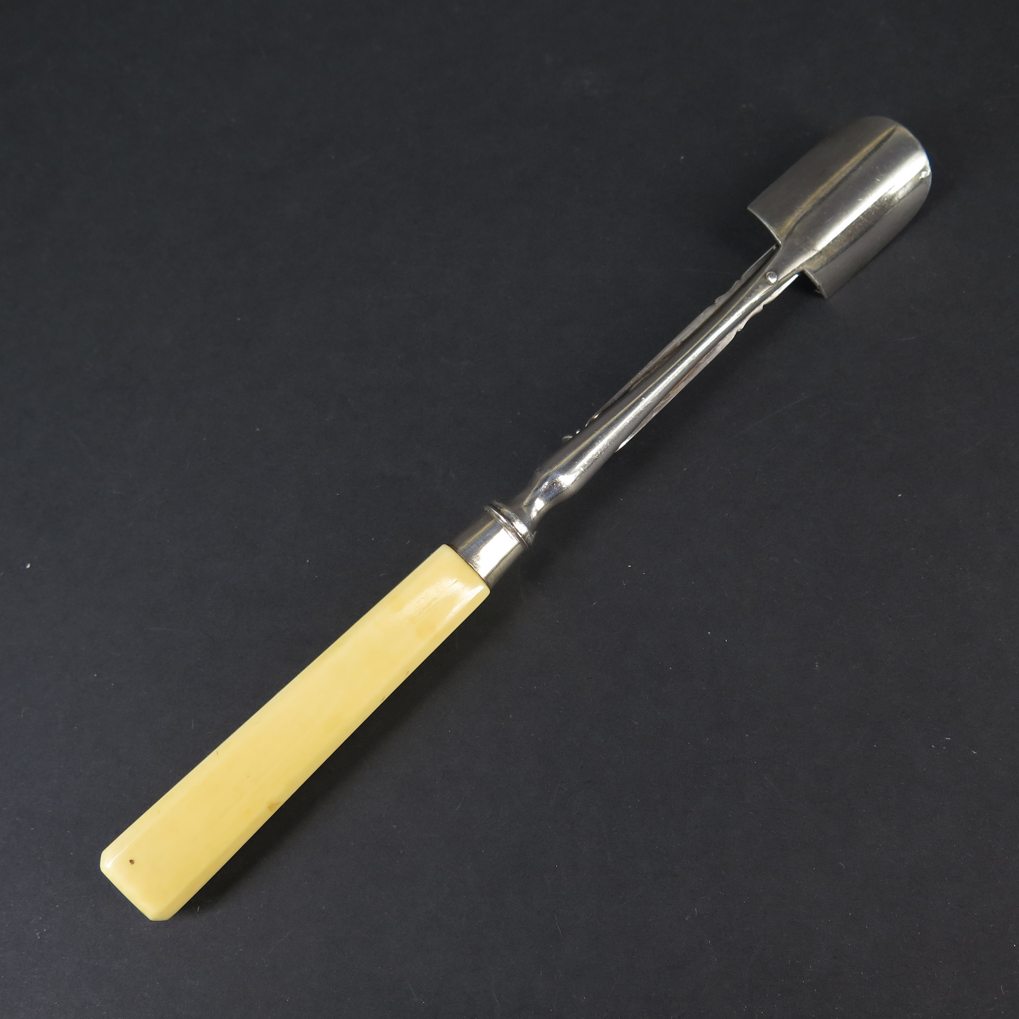 Antique Ivory & Steel Stilton Cheese Scoop - Harrington & Co.