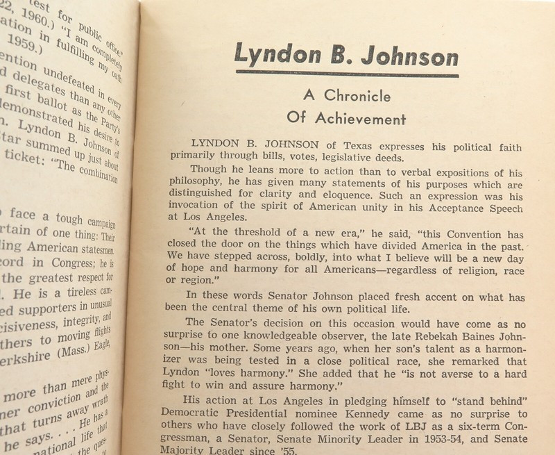 1960 "The 1960 Democratic Fact Book". USA Politics, JFK, LBJ ...
