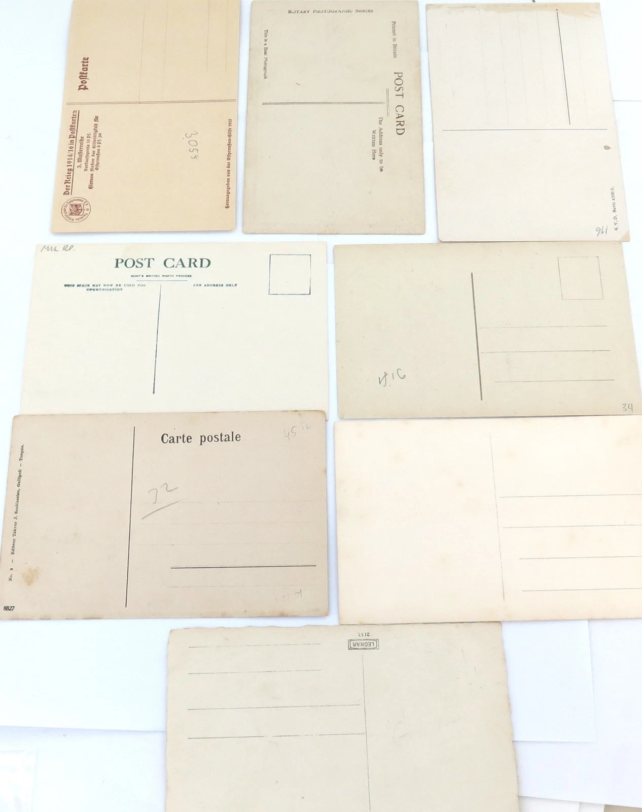 Job Lot WW1 Postcards. Includes Real Photo. RPPC - Harrington & Co.