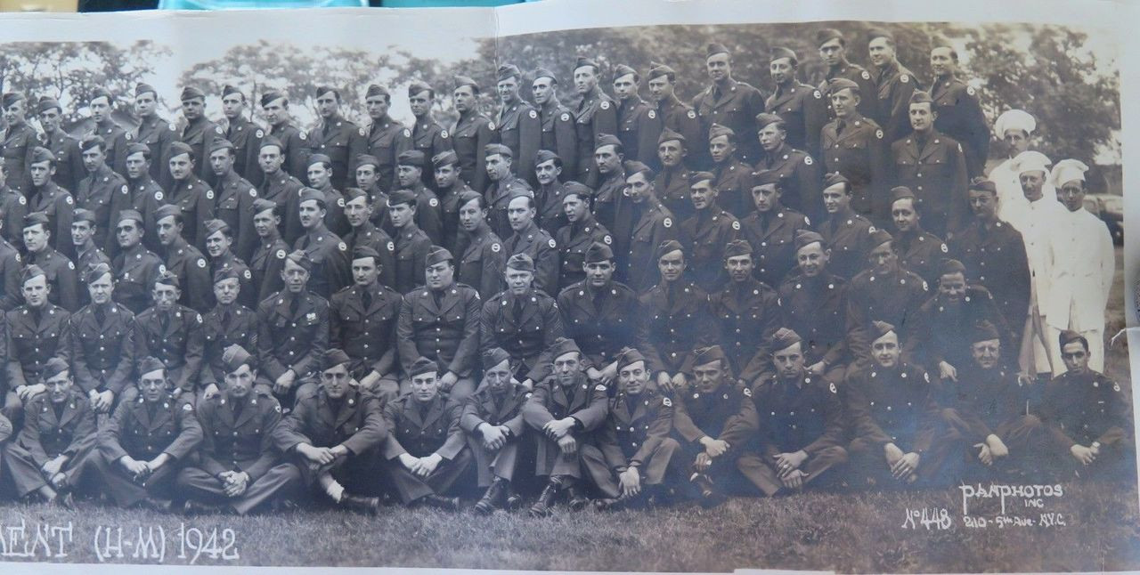 1942 WW2 HUGE PANORAMIC PHOTO US ARMY “G COMPANY 54TH QUARTERMASTER ...