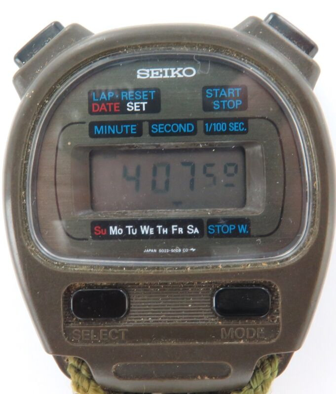Vintage Seiko Digital Quartz S023-5000 Stopwatch + Booklet + Box ...
