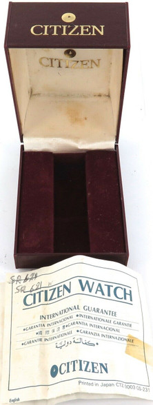 1993 CITIZEN HOLOGRAM ? MENS WATCH DISPLAY BOX + ORIGINAL GUARANTEE.
