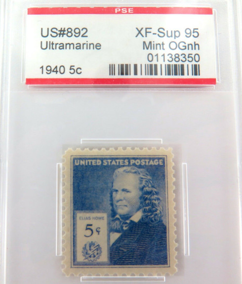 US STAMP #892 1940 5c ULTRAMARINE PSE GRADED XF-SUP 95 MINT OGnh