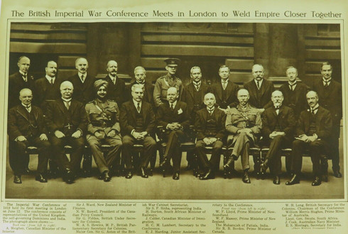 RARE / LARGE “THE BRITISH IMPERIAL WAR CONFERENCE 1918” PHOTOGRAVURE ...
