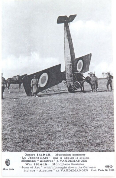 SCARCE WW1 POSTCARD / THE DOWNED BRITISH MONOPLANE “JOAN of ARC ...