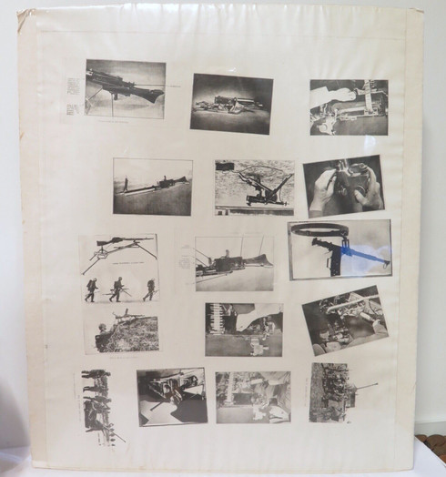 2 x Vintage Military Photograph Collage Posters. Machine guns, soldiers ...