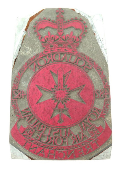 RARE Pre 1992 RAAF 482 Squadron Solid Metal Printers Die, Mold, Logo ...