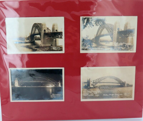 Montage 4 Vintage Real Photo Postcards Sydney Harbour Bridge ...