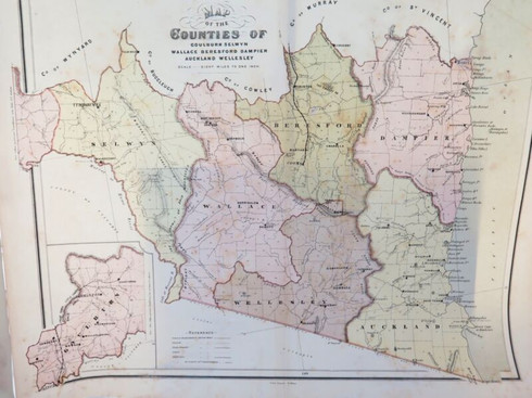 RARE c1886 10 x Very Large “County” Maps of NSW Districts by John Sands ...