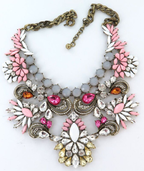 Over The Top / Huge / Very Eye Catching Vintage Bling Costume Necklace ...