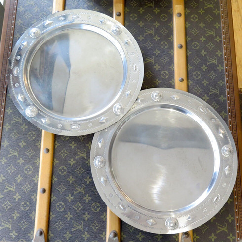 Pair of Vintage West Asian Style Drinks Trays, Made In Korea ...