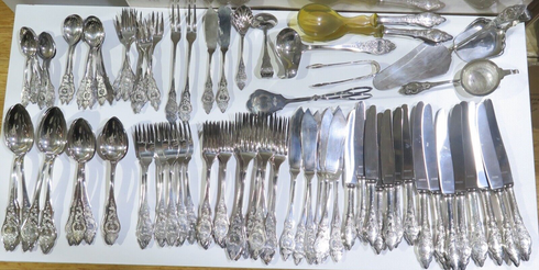 Large Vintage Koch & Bergfeld, Bremen Germany 90 Silverplate Cutlery ...