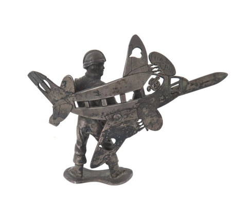 Unusual Piece of Contemporary Metal Trench Art / Sculpture, Signed ...