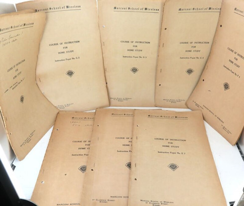 RARE c1940s Marconi School of Wireless, Sydney Course Instruction ...