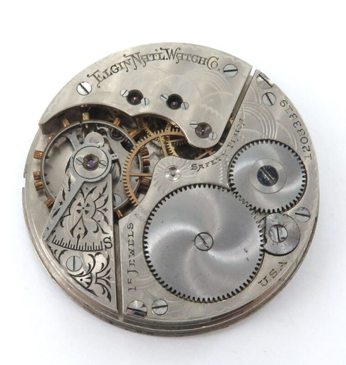 Rare Only 35,000 Made / 1906 Elgin 15J 16S Pocket Watch Movement & Dial ...