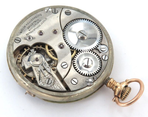 Vintage High Grade Gallet 21J 4 Adjusts Pocket Watch Movement with Gold ...