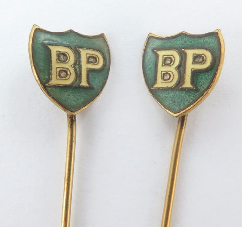 2 Vintage Australian Made BP Petrol Enamel Pins. Stokes, Melbourne ...