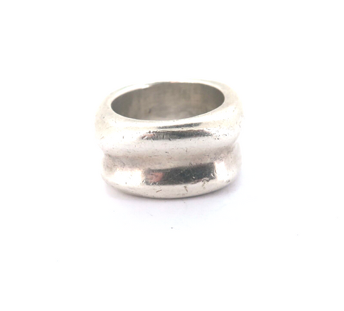 Modernistic Style Design Sterling Silver Versani Chunky Square Ring ...
