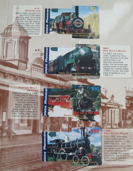 1990s Telstra Phonecard L/Edition Unused Mint Set 4 + Folder "Steam ...