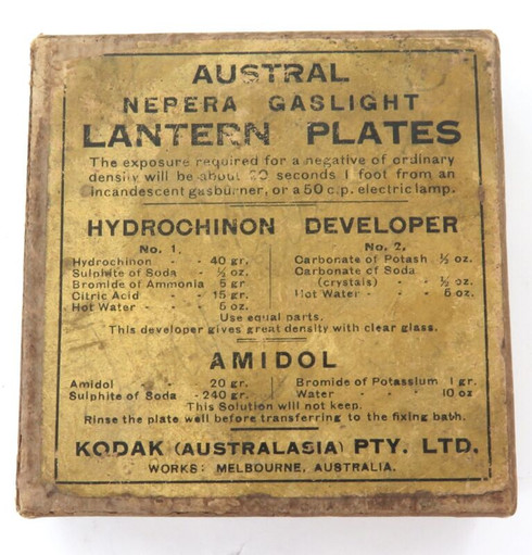 Antique Austral Nepera Gaslight Lantern Plates / Kodak Empty Plate Box ...