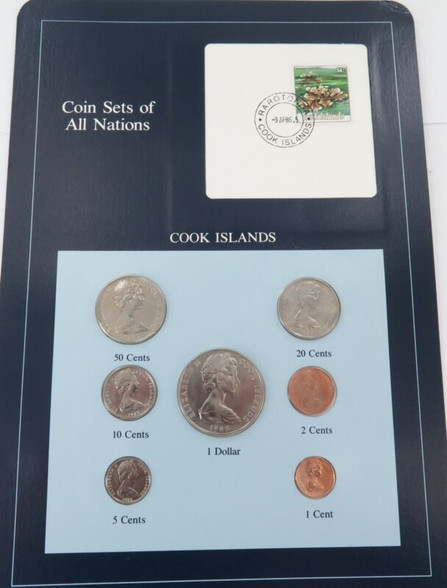 Coin Sets of All Nations 1983 Cook Islands UNC Set + Info Card ...