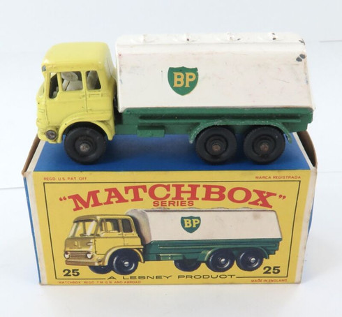 Vintage Lesney Matchbox BP Petrol Tanker No 25 + Box. - Harrington & Co.