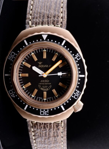 Squale 1000m Bronze Italian Police Dive Unit Ltd Ed 34/60 Watch Box+Doc ...