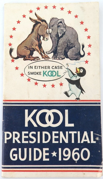 SCARCE ! 1960 "KOOL" Cigarettes USA Presidential Campaign Guide Booklet ...