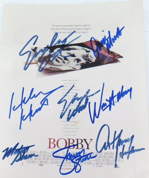 "BOBBY" Robert Kennedy .... 8 Original Signatures Gloss Colour Card ...