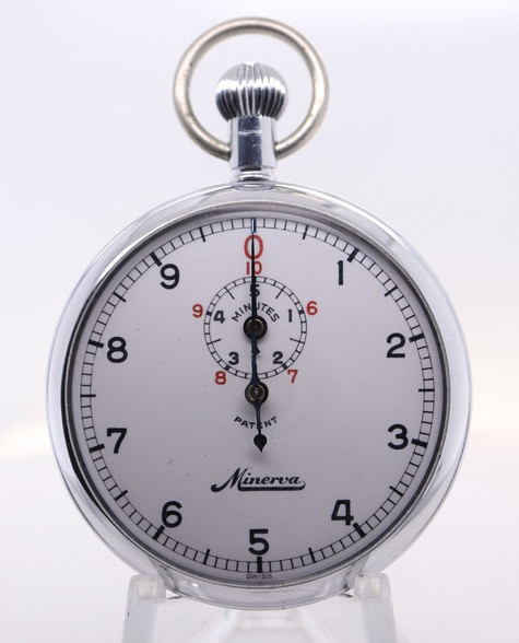 Vintage Minerva 52mm Chrome 10 Sec Dial Stop Watch Timer WORKING ...