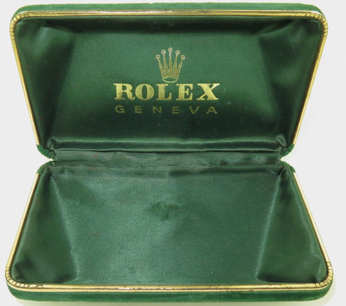 RARE c1950s ROLEX COFFIN SHAPED SILK & FELT LINED MENS STORAGE ...