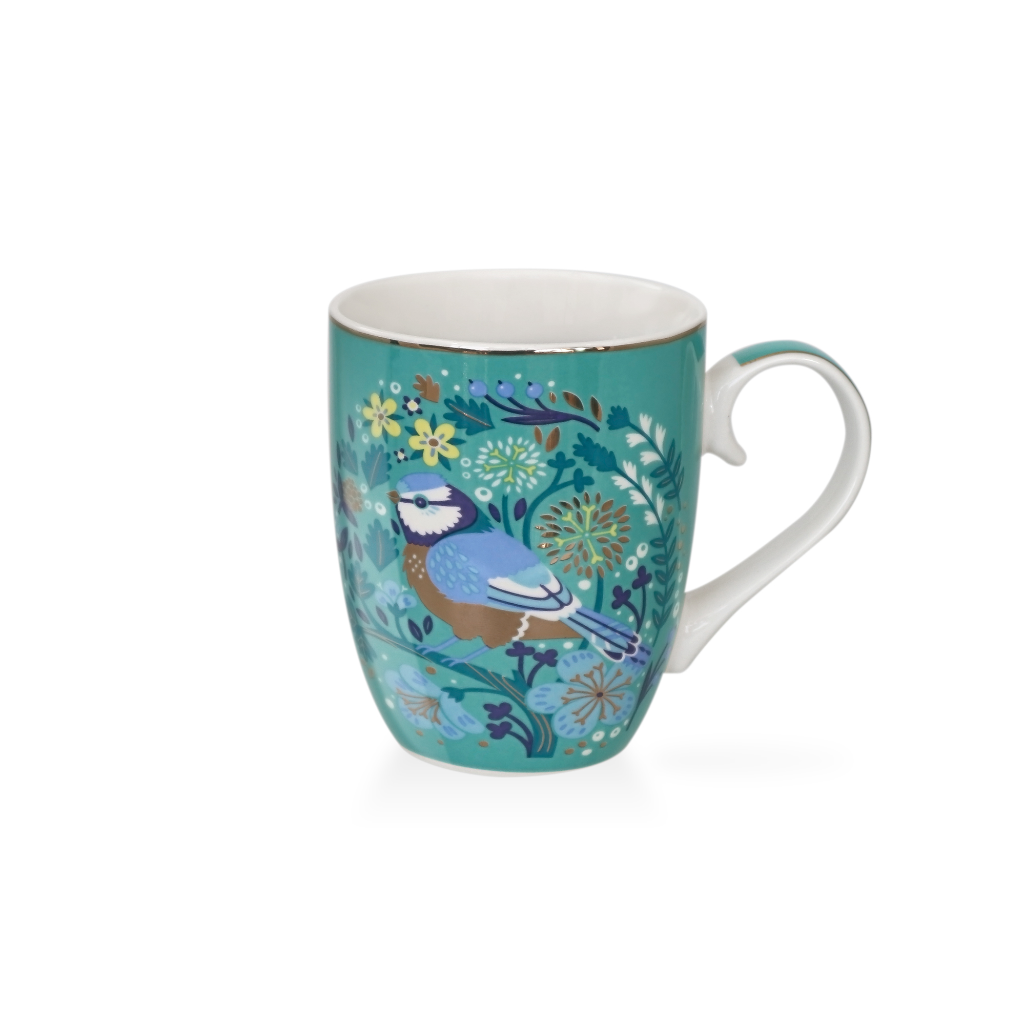 4 Birdy Mugs (Bone China) in a Gift Box - Tipperary Crystal