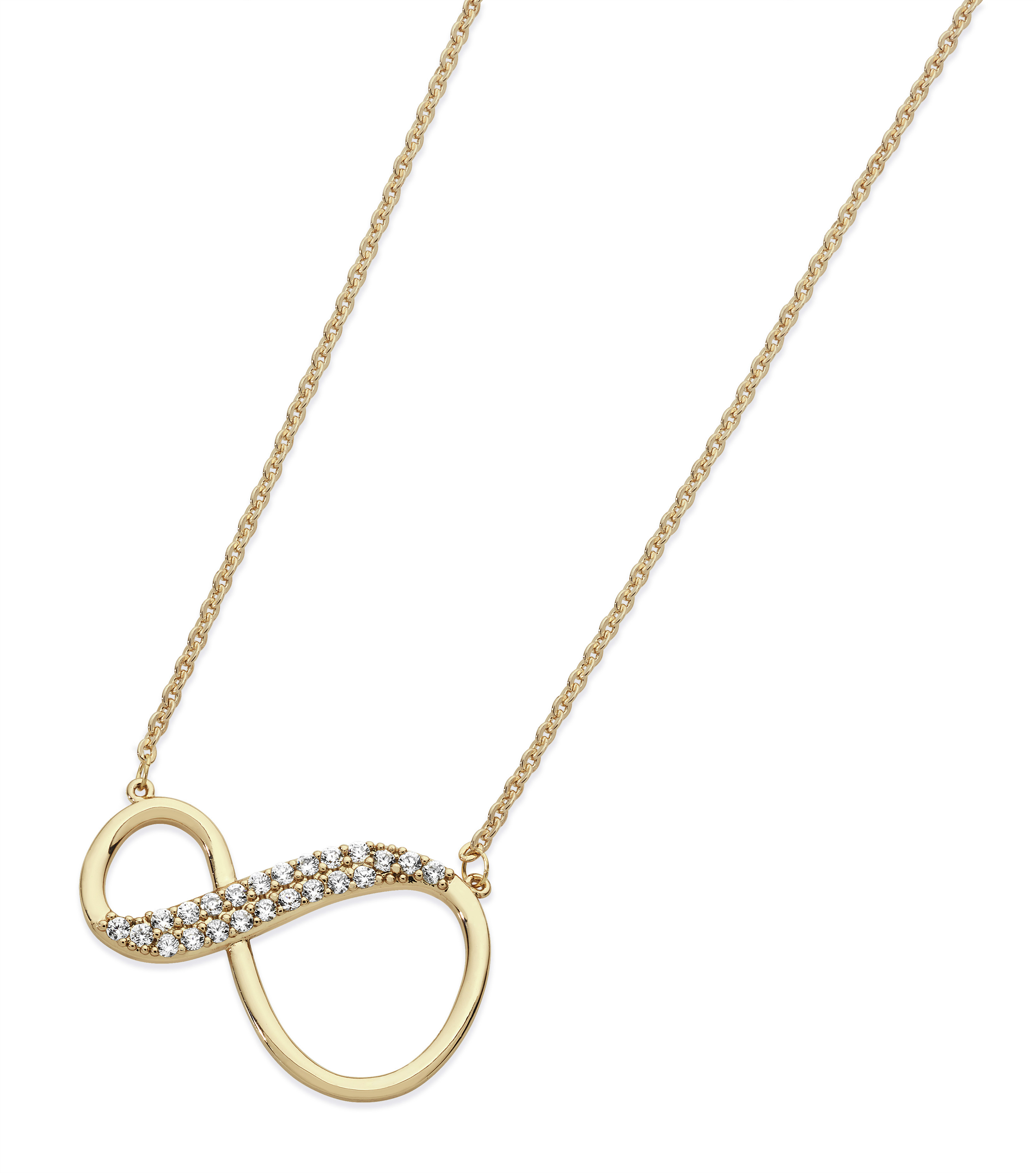 8 SHAPE INFINITY PENDANT GOLD - NEW 2024