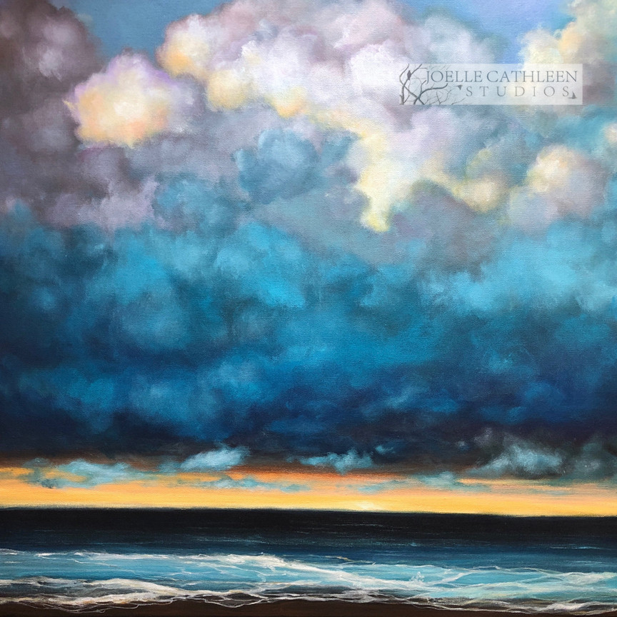 "Boding" Hand Embellished Canvas Print by Joelle Cathleen