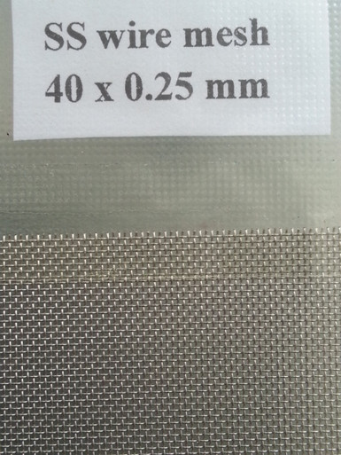 A1H0.40 Woven Wire Mesh Per Metre: 0.40mm Aperture x 0.23mm Dia Wire A1 ...