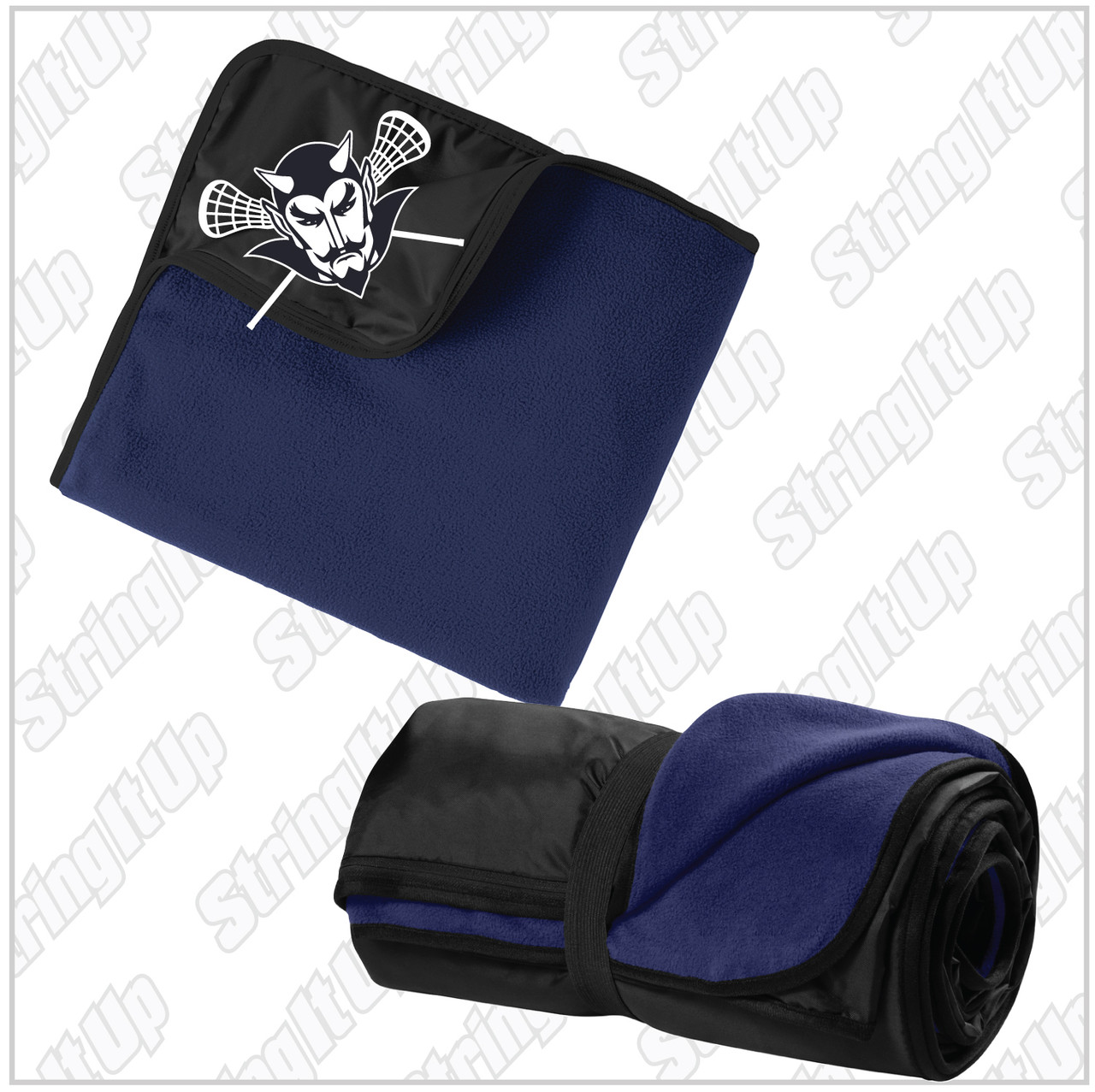 Huntington Lacrosse Port Authority® Fleece & Poly Travel Blanket