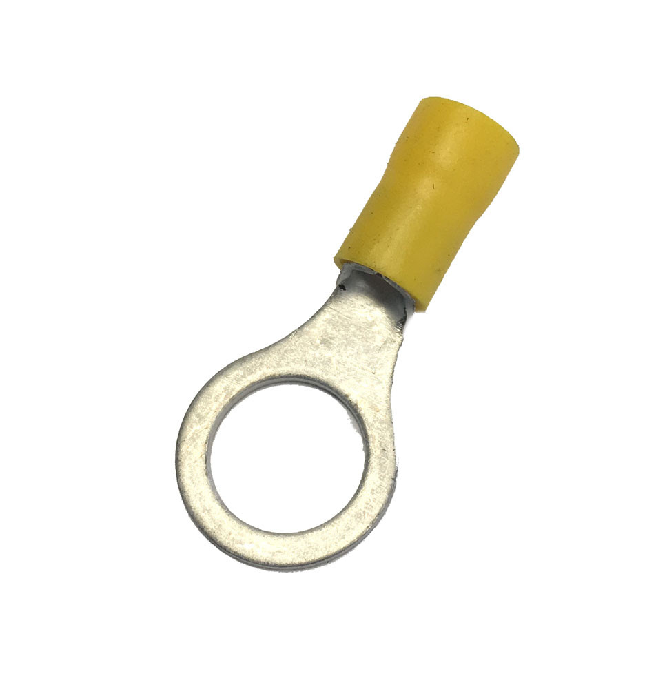 Insulated Yellow Ring M6 Terminal, Pack of 25 - Wolfchester Australia