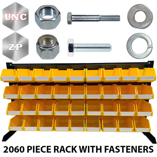 Wolfchester Imperial UNC Nut & Bolt Hardware Rack 2060 Piece ...