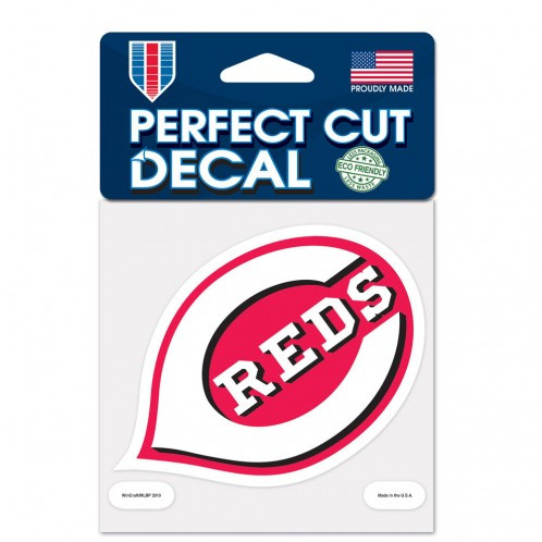 Cincinnati Reds Decal 4x4 Perfect Cut Color - Caseys Distributing