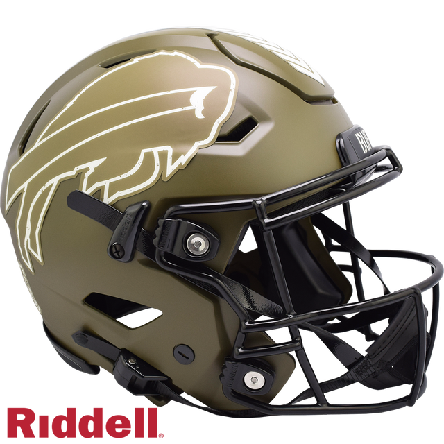 Buffalo Bills Helmet Riddell Authentic Full Size Speedflex Style Salute